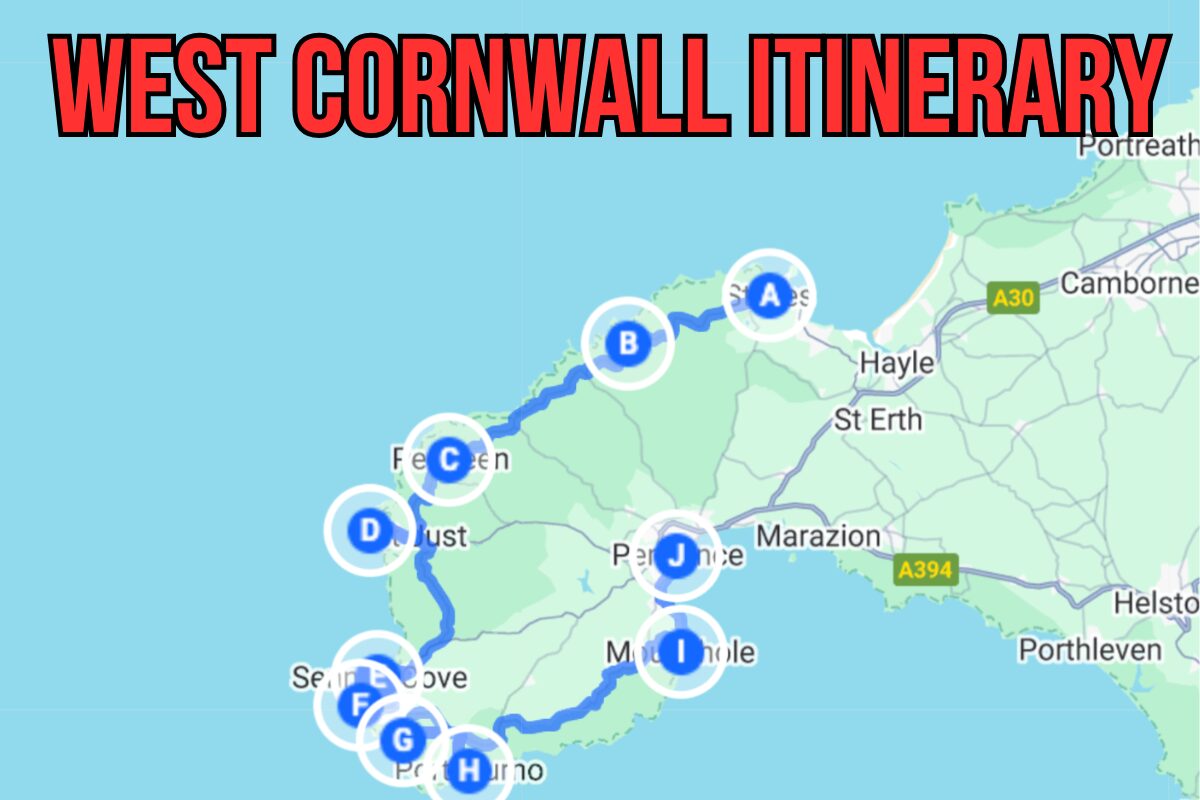 This West Cornwall itinerary takes in the BEST of the country
